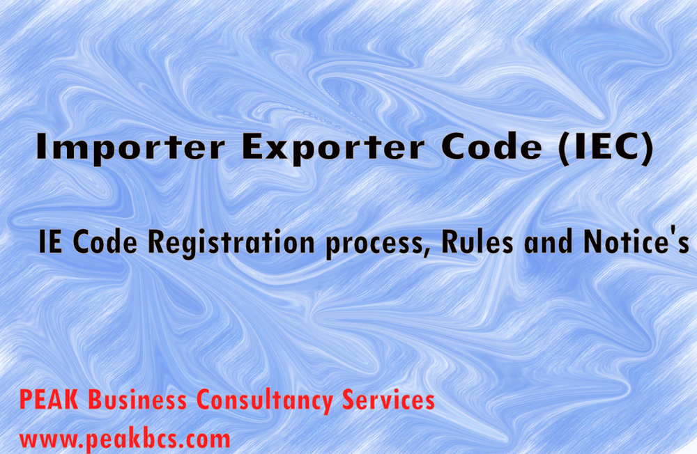 Importer Exporter Code (IEC) - Registration