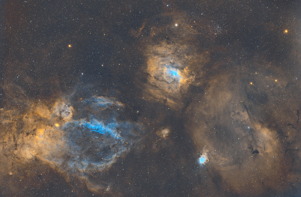 NGC 7635 - The Bubble Nebula Astrophotography Hubble Palette Narrowband