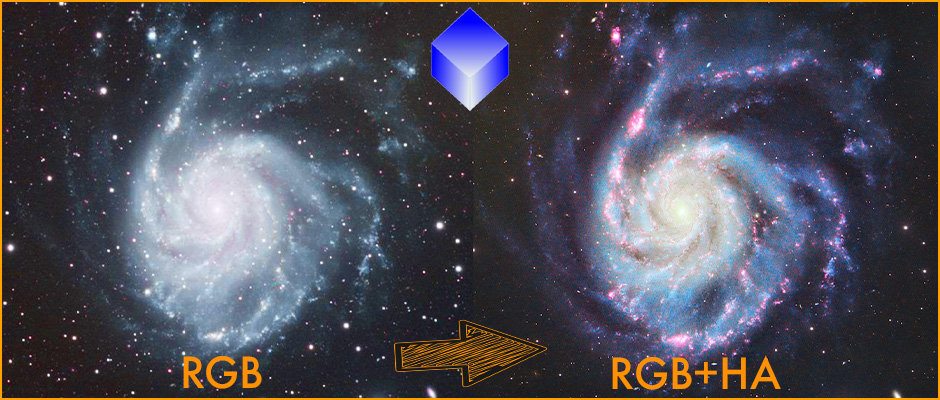 PixInsight: How to Add HA to RGB in Galaxies