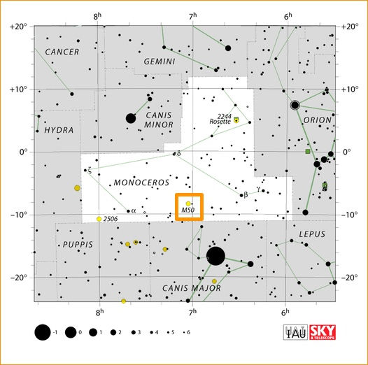 Messier 50 - An Open Cluster in Monoceros
