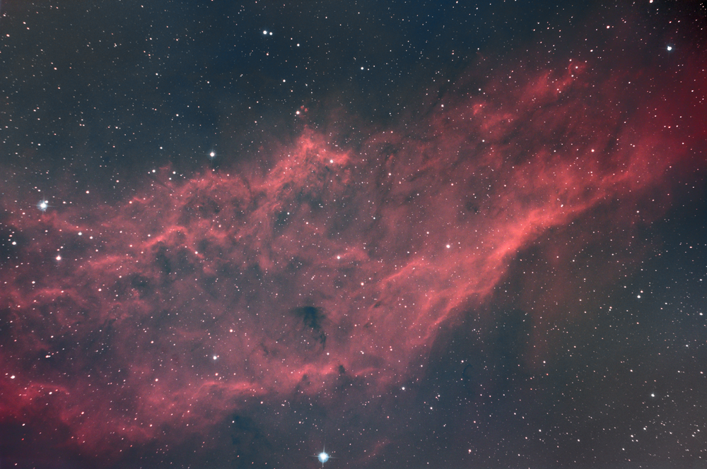 NGC 1499 - The California Nebula taken from our backyard on a full moon ...