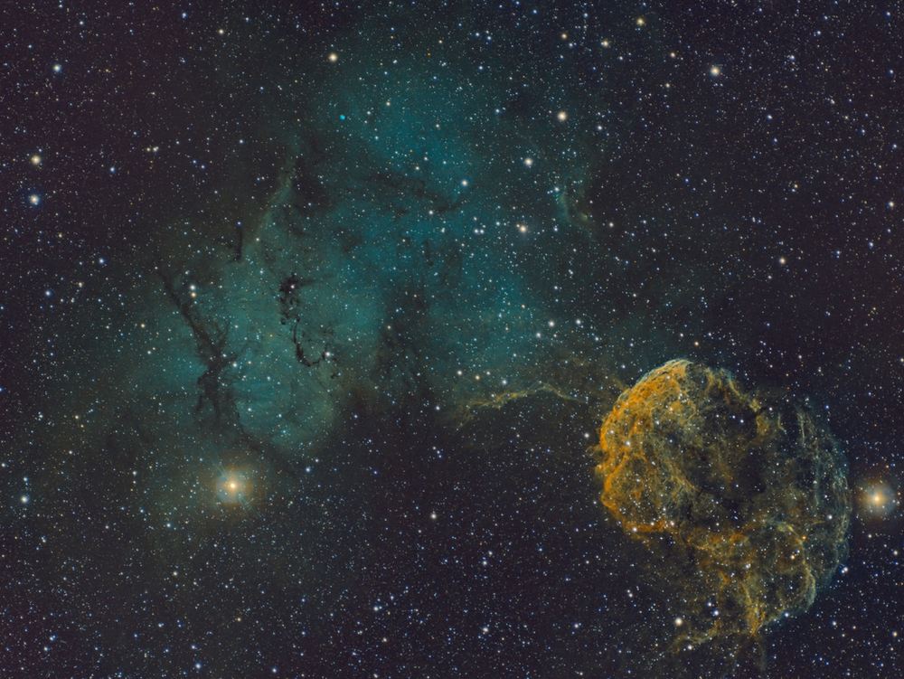 IC 443 - The Jellyfish Nebula in narrowband with the Meade 70mm APO