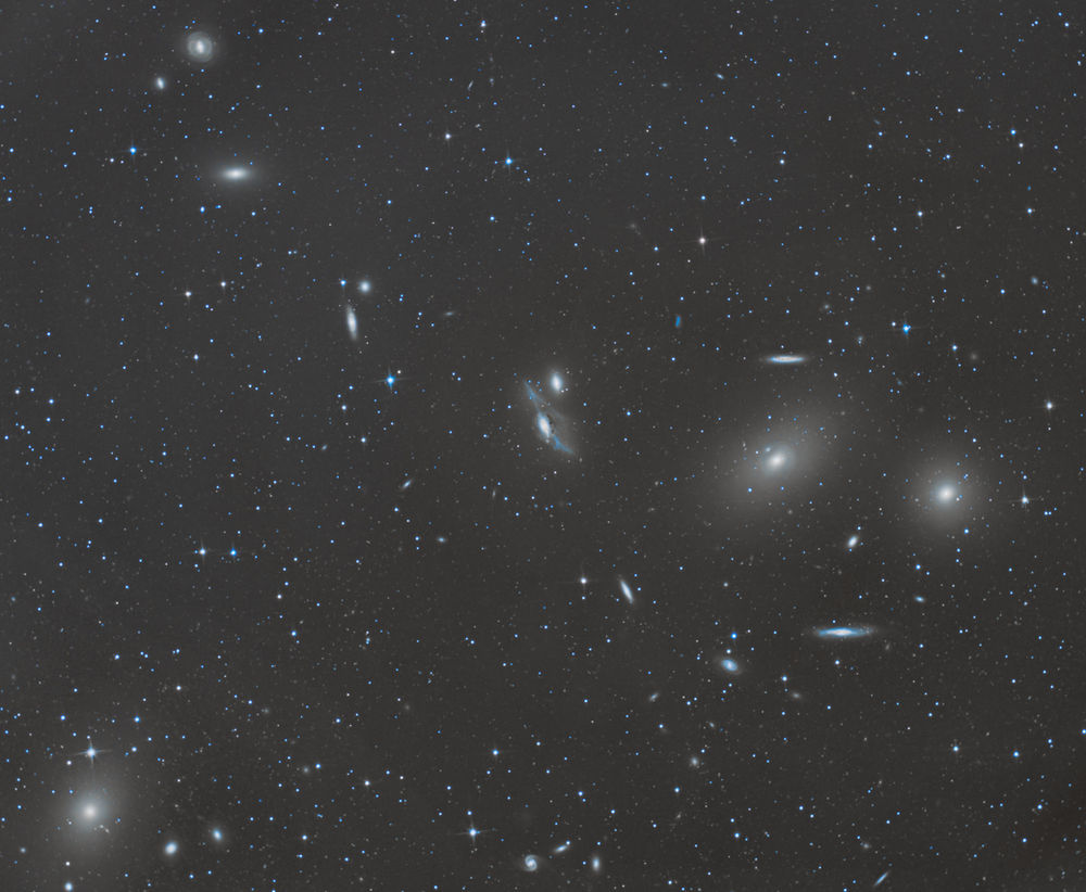 Markarian's Chain - A Handful of galaxies photographed in virgo