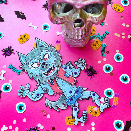 Printable Werewolf Halloween Paper Puppet | Paper Pawtraits