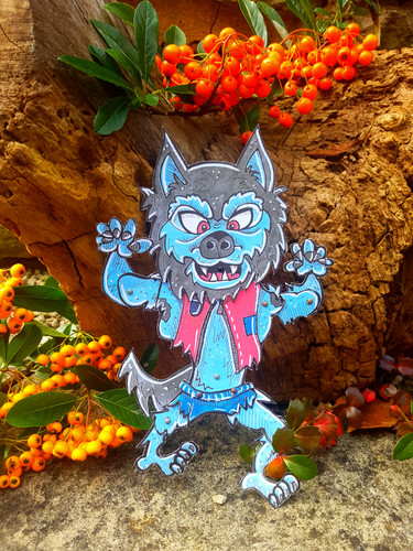 Printable Werewolf Halloween Paper Puppet | Paper Pawtraits