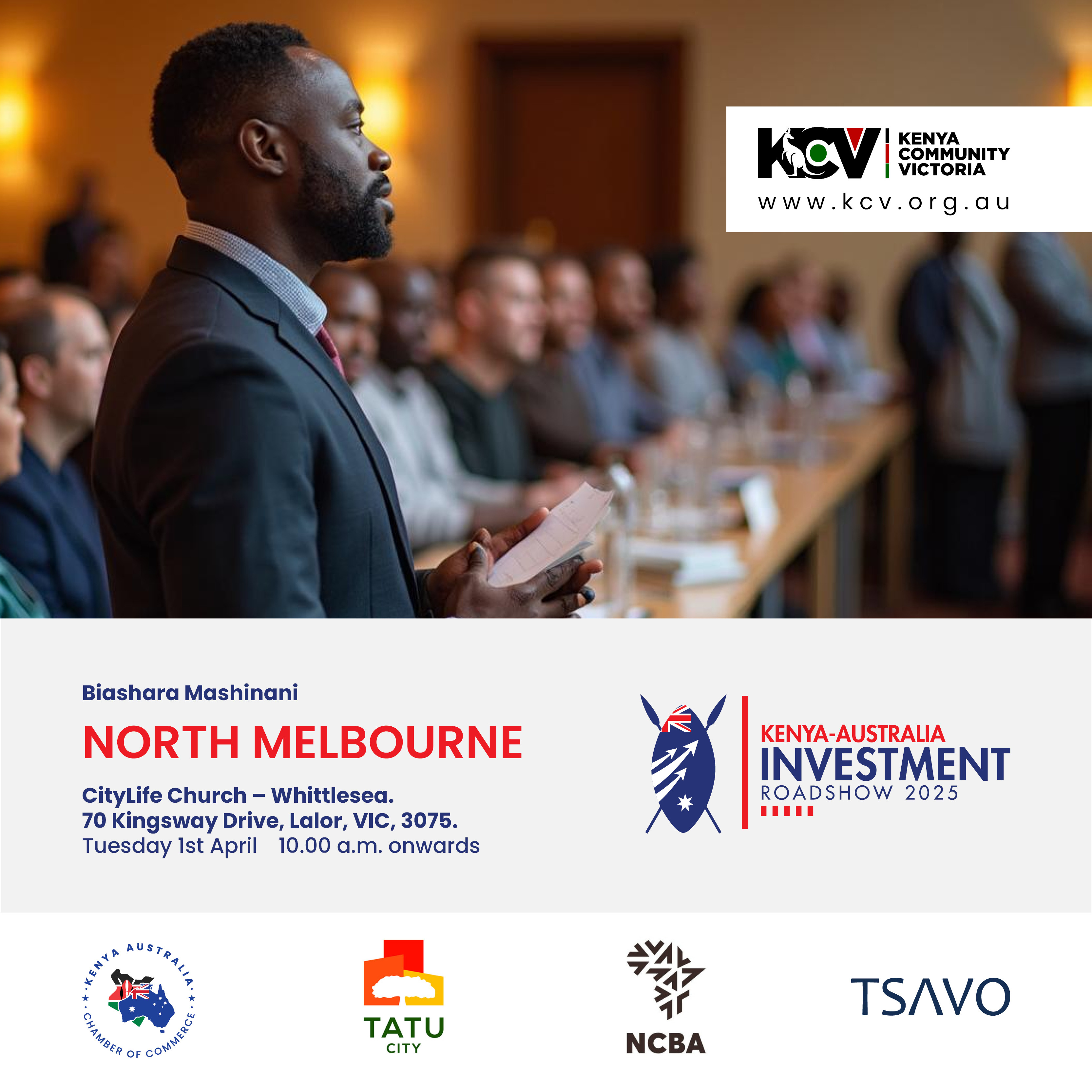 KENYA AUSTRALIA INVESTMENT ROADSHOW ( North Melbourne) | KCV