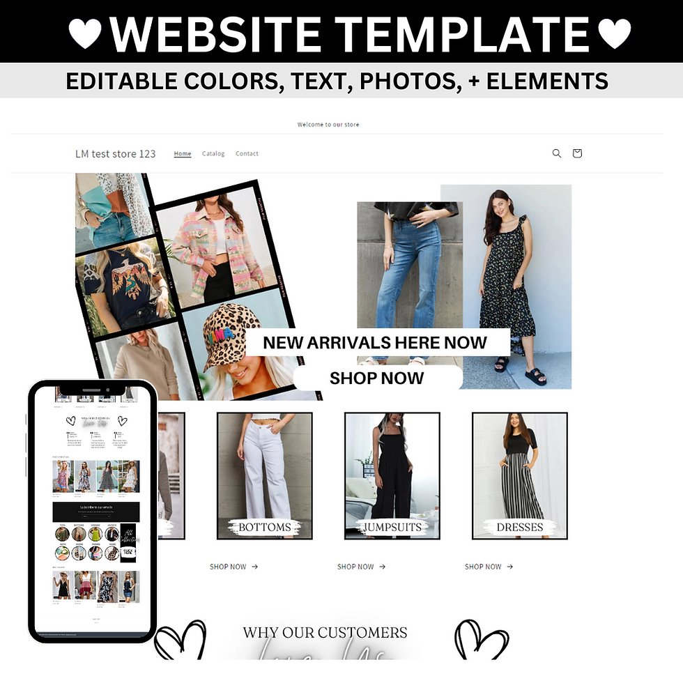 Allie Editable Pre-made Website Template | Boutique Babes
