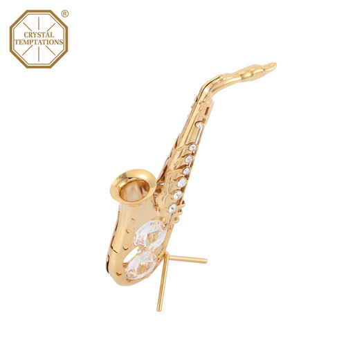 Gold plated iron Saxophone table decoration crystals | CRYSTAL ...