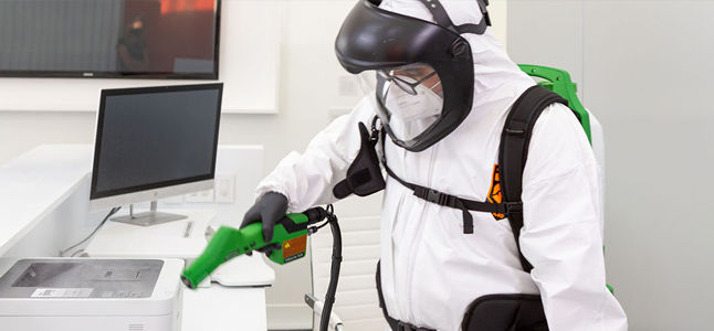 Electrostatic Disinfectant Spraying