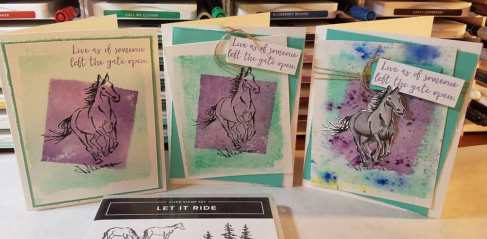 Simple Stamping Horse Card