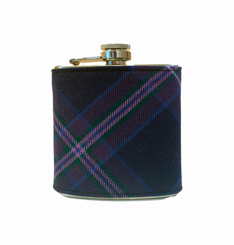 Tartan 6oz Hip Flask - Scottish Heather | edinburgh-bow-tie-co