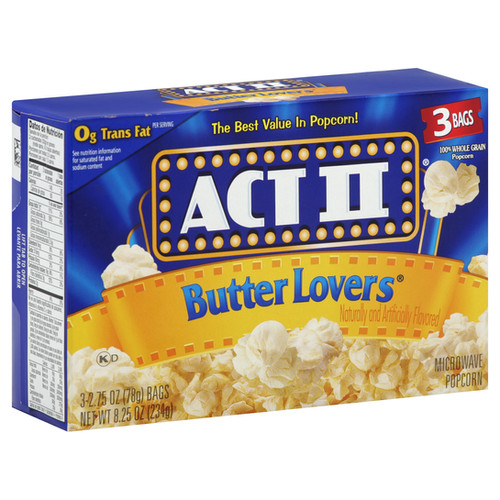 3 Pack - Act II Butter Lovers Popcorn | American Groceries