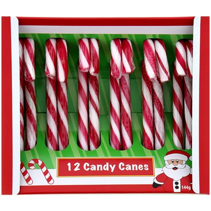 Strawberry Candy Canes 12 - Pack | American Groceries