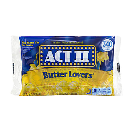 ACT II Microwave Butter Lovers Popcorn Single Bag | American Groceries