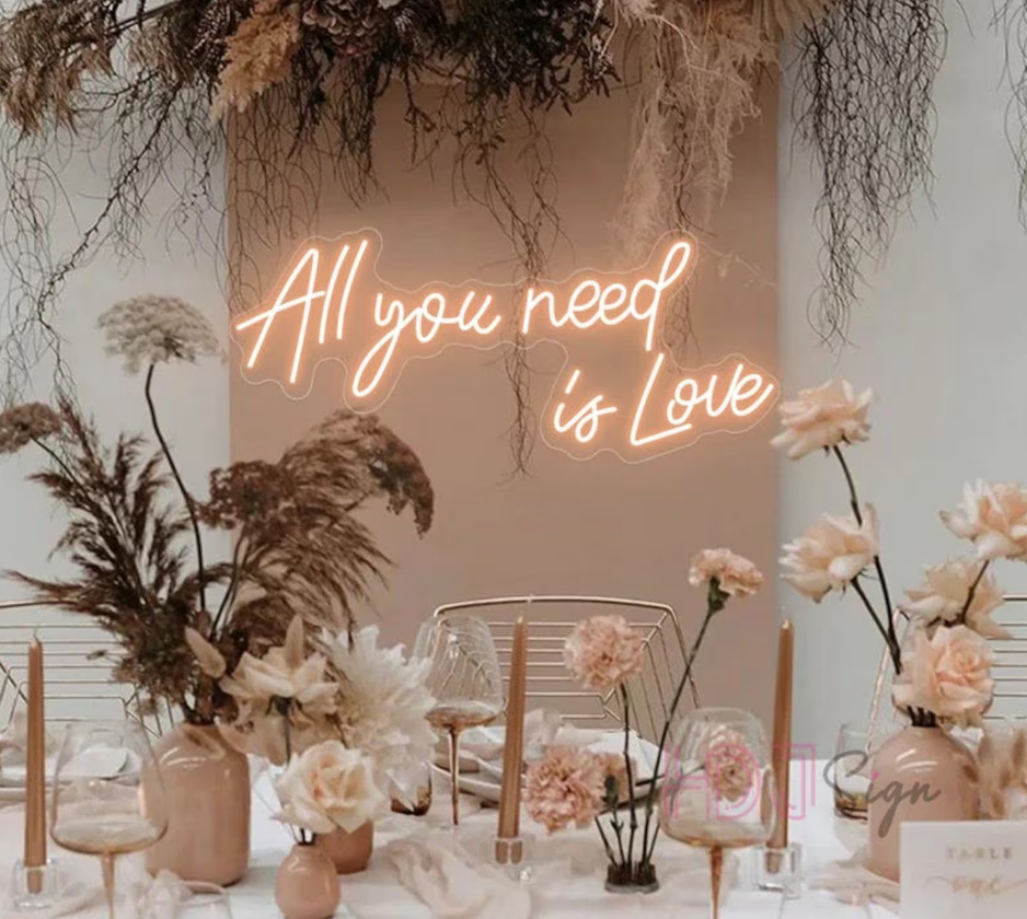 Wedding Neon Sign Backdrop: Transform Your Venue with Radiant Elegance