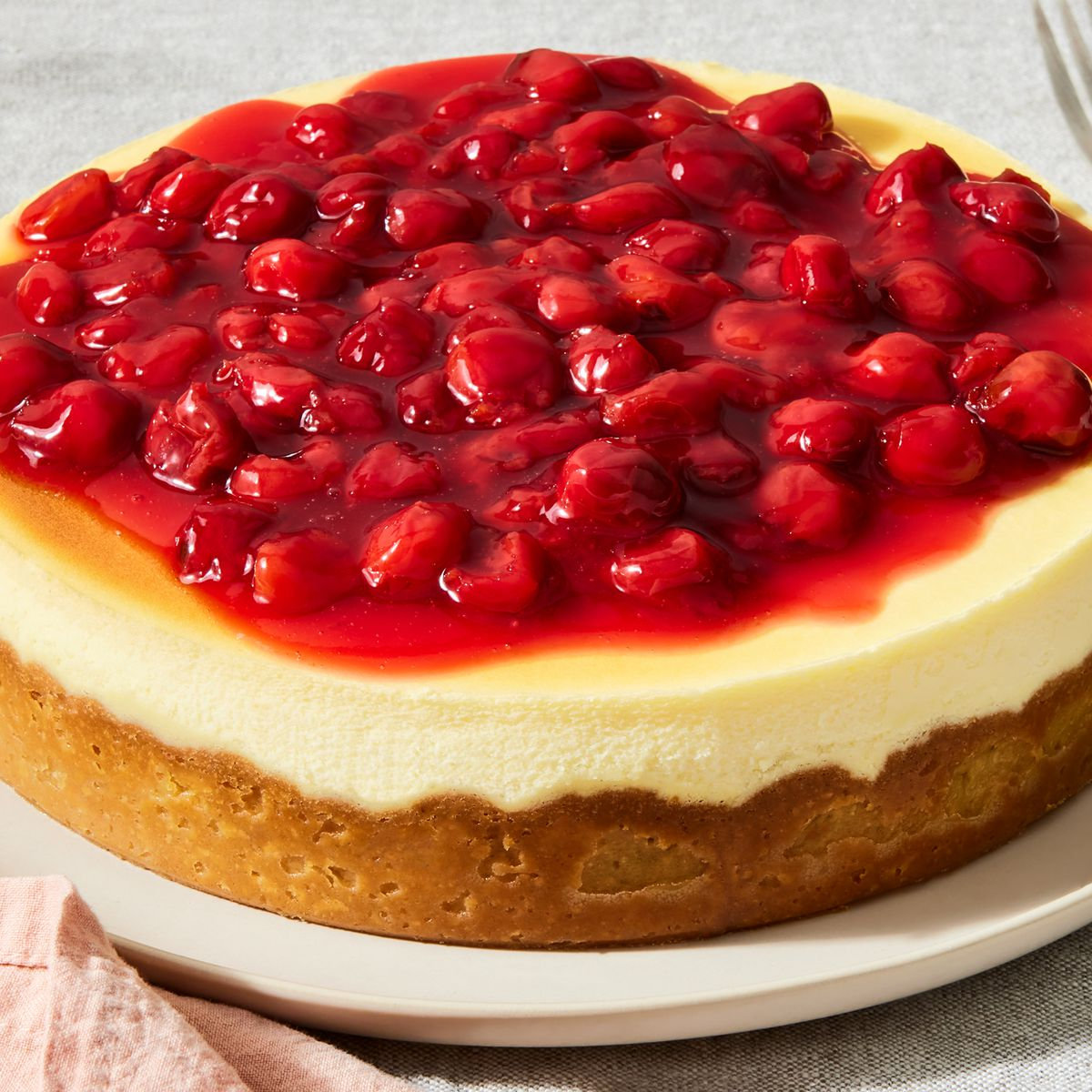 Cherry Topped Cream Cheese Cake