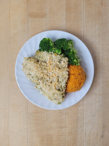 Parmesan Crusted Basa | 40 Dreams Catering