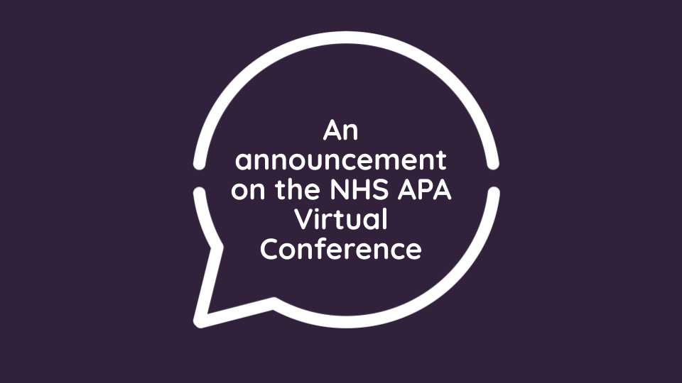 An announcement on the NHS APA Virtual Conference – Dual Diagnosis Hub ...