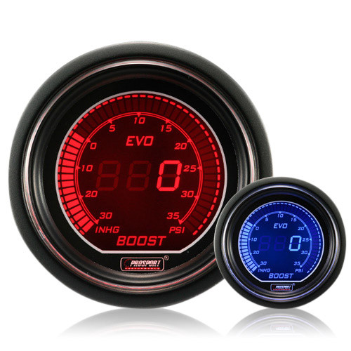 52mm Prosport Evo LCD Red / Blue Boost Gauge (Psi) | R-Spec Performance