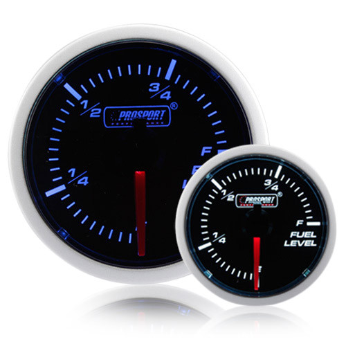 52mm Prosport Smoked Super Blue/White Fuel Level Gauge | R-Spec Performance