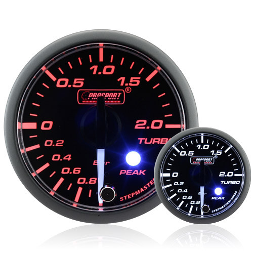 52mm Prosport Clear Lens Stepper Motor (Peak) Turbo Boost Gauge (BAR ...