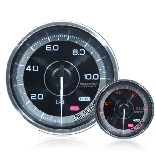 52mm Prosport Crystal Peak/Warning Oil Pressure Gauge (BAR) | Prosport ...