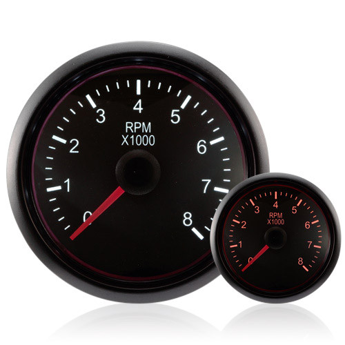 52mm Prosport Deluxe Traditional Amber/White Rev Counter (0-8000 rpm ...