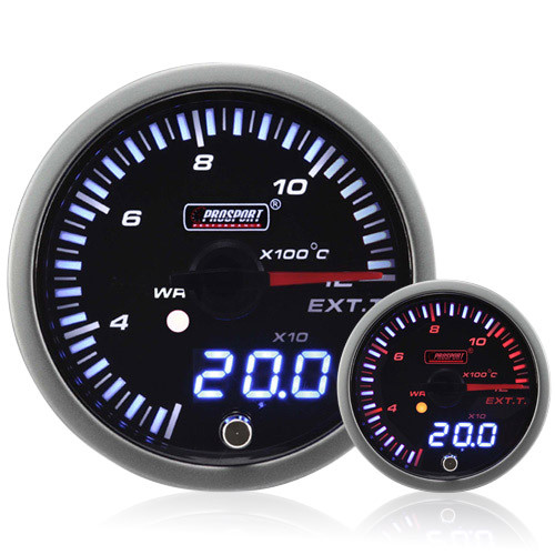 52mm Prosport JDM Dual Stepper Motor Warning Exhaust Temp Gauge °C ...