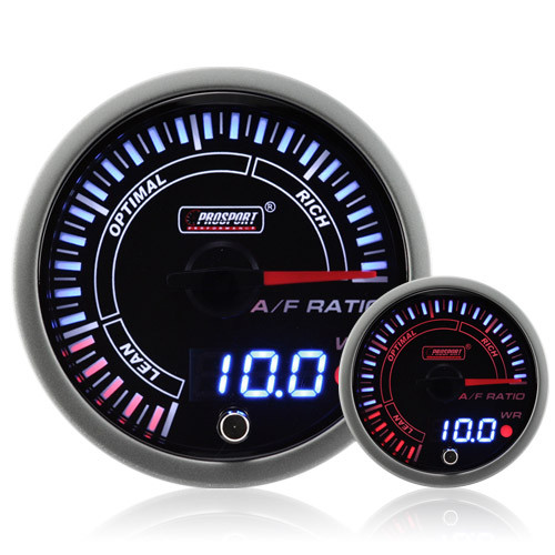 60mm Prosport JDM Dual Stepper Motor Warning AFR Air / Fuel Ratio Gauge ...