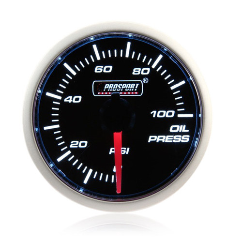 52mm Prosport Smoked Super White Oil Pressure Gauge (PSI) | Prosport ...