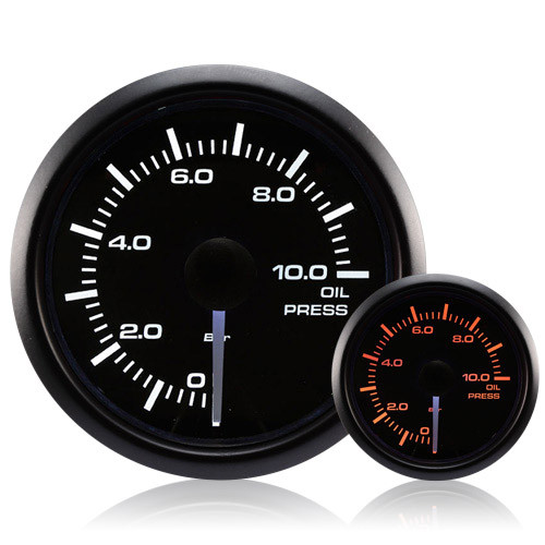 52mm Prosport Waterproof Amber/White Oil Pressure Gauge (BAR) | R-Spec ...