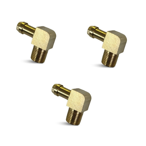 3 x 1/8 Npt To 6mm 90 Degree Brass Turbo Hose Connectors | R-Spec ...