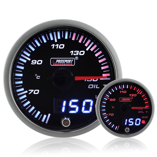 60mm Prosport JDM Dual Stepper Motor Warning Oil Temp Gauge °C ...