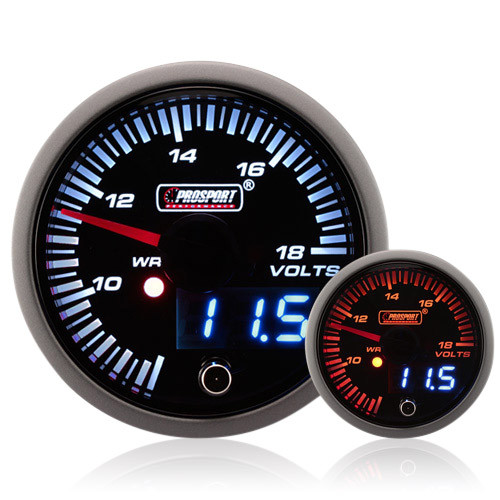 52mm Prosport JDM Dual Stepper Motor Warning Voltage Gauge | Prosport ...