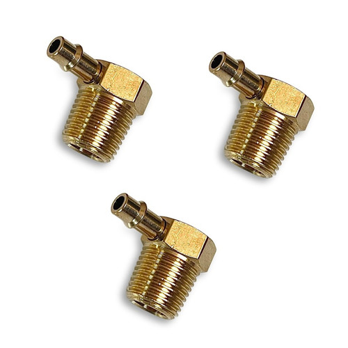 3 x Compact 90 Degree 1/8 Npt To 4mm Brass Turbo Hose Connectors | R ...