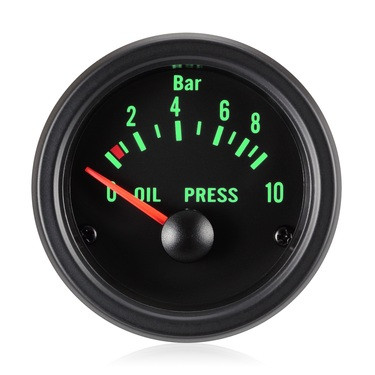 52mm Prosport Traditional Green Oil Pressure Gauge - Bar | R-Spec ...