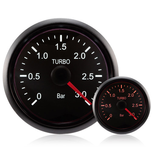 DIESEL 52mm Prosport Deluxe Traditional Amber/White Boost Gauge 0-3 Bar ...