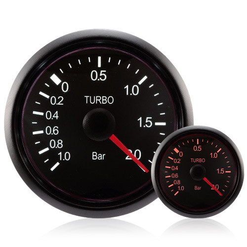 52mm Prosport Deluxe Traditional Amber/White Turbo Boost Gauge (BAR ...