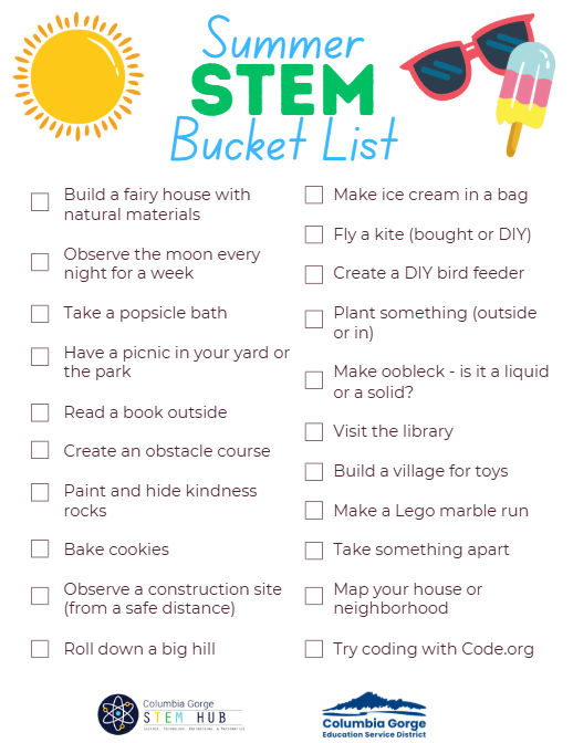 Summer STEM Bucket List | Gorge STEM Hub