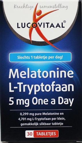 Melatonine L-Tryptofaan 5 mg - 30 tabletjes | Moto-Markt