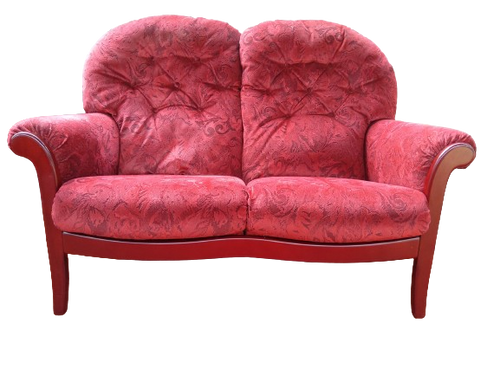 Dark Red 2 Seater Sofa castlefurniture