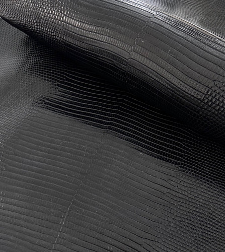 Lizard Skin Leather Black Color | exoticleathersbyray