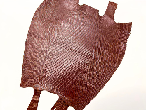 Lizard Skin Leather Rust Color Matt 35cm (100% Genuine skin ...