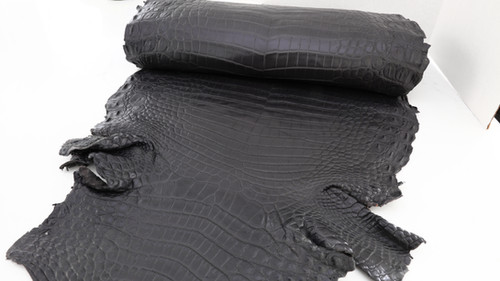 Crocodile Leather Anthracite Color (100% Genuine skin ...