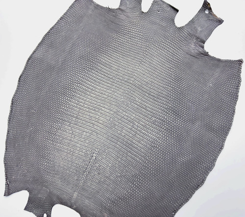 Lizard Skin Leather Rustic Lighty Gray Color (100% Genuine skin ...