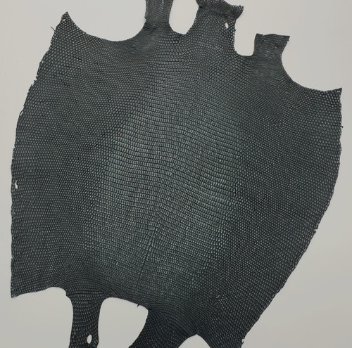 Lizard Skin Leather Rustic Black Color (100% Genuine skin ...