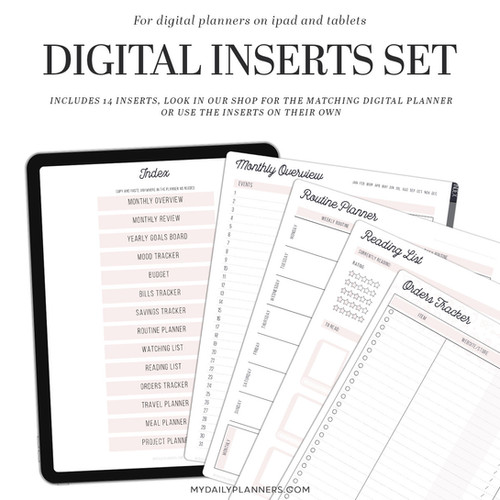 Portrait Inserts for digital planners | MyDailyPlanners