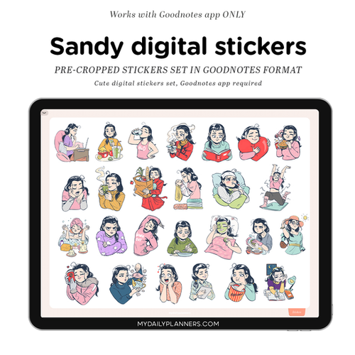 Digital Stickers set SANDY | MyDailyPlanners