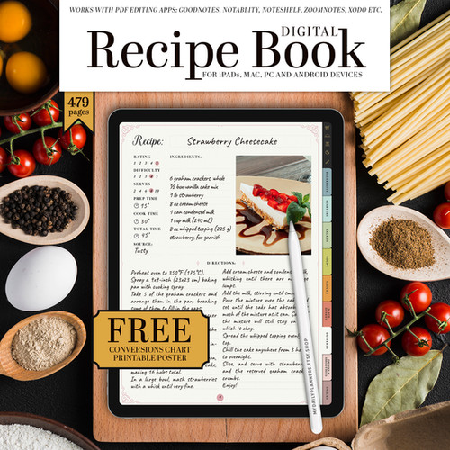 Digital Recipe Book for ipad and tablet | MyDailyPlanners