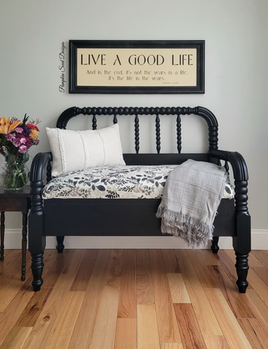 Spindle Bed Bench in Jet Black | Pumpkin Seed Designs